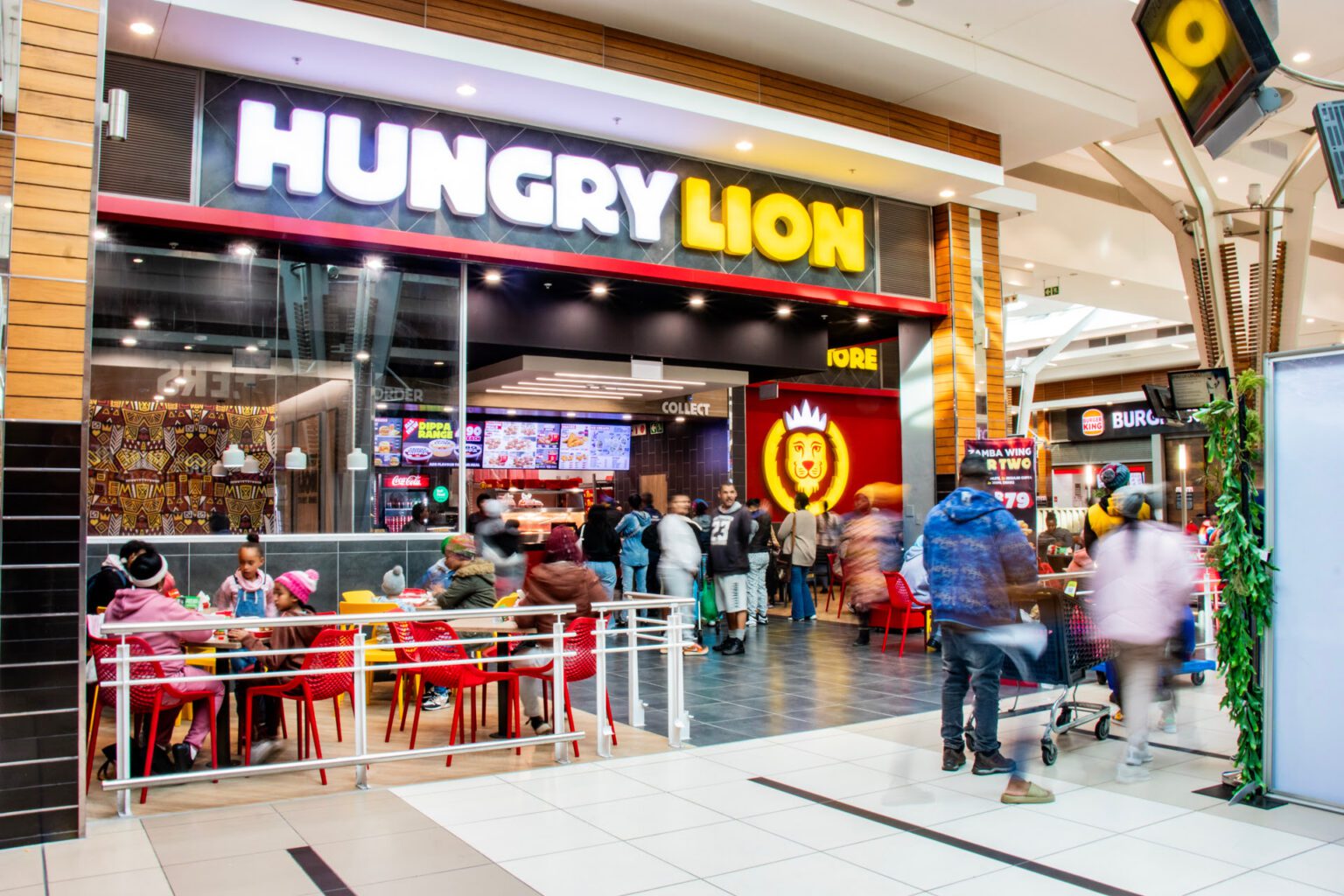 People Eating Hungry Lion